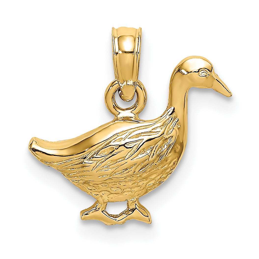 14K Yellow Gold Goose Charm – goldia.com.au
