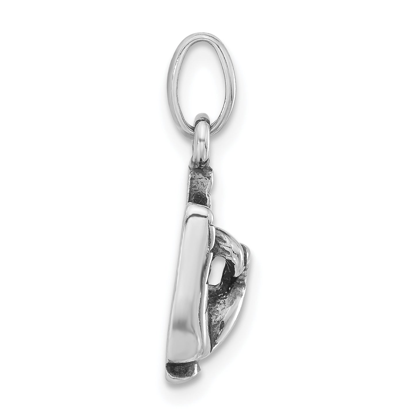 Sterling Silver Polished & Antiqued Sign Language Hand Symbol Charm ...