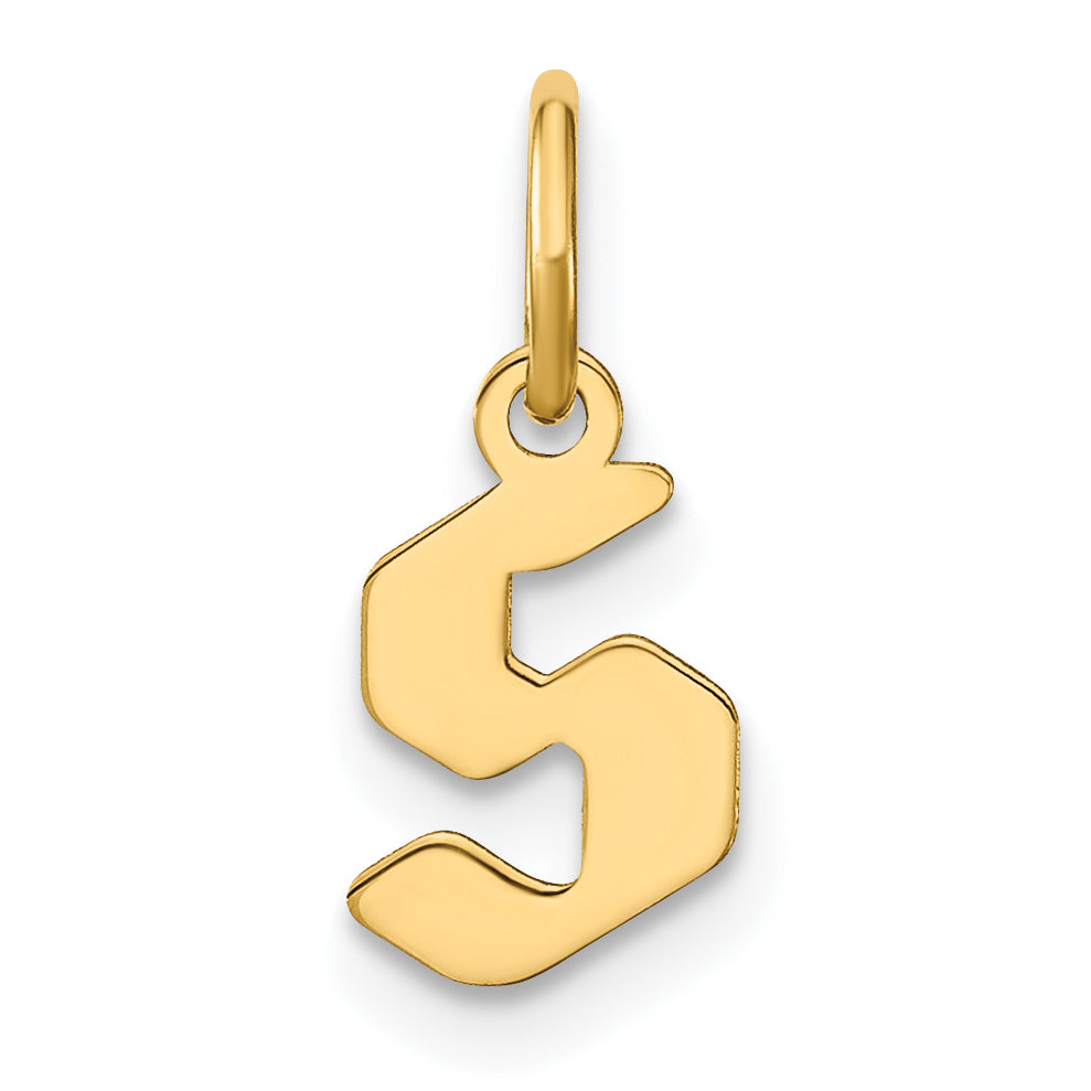 14k Yellow Gold 14ky Lowercase Letter S Initial Pendant – goldia.com.au